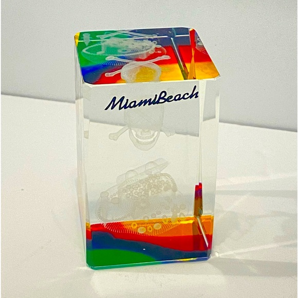 Miami Beach | Accents | Miami Beach Treasure Laser Etch Crystal ...